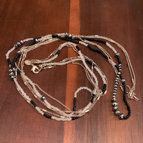 Express | Jewelry | Express Rose Gold Tone Three Strand Necklace | Poshmark